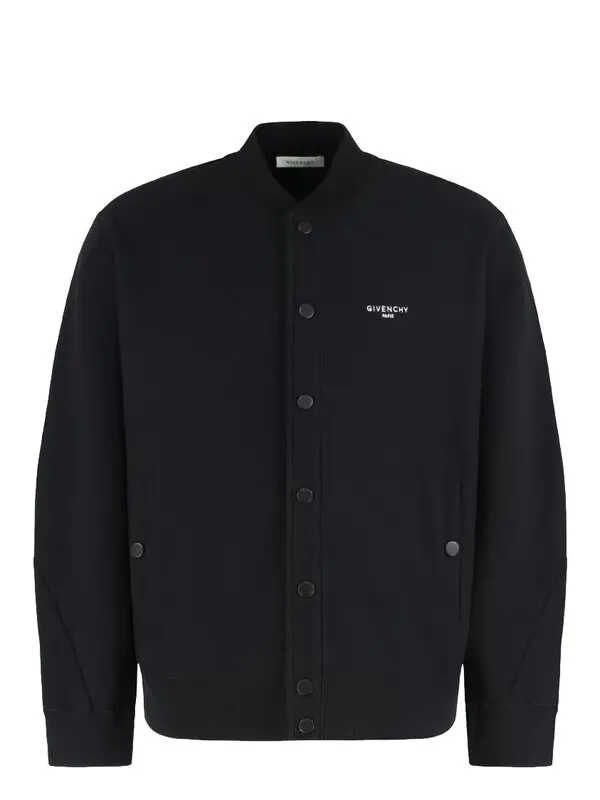 Givenchy Couture Seam Brushed Cotton Cardigan - Black
