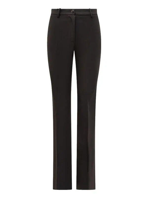 Pinko Cigarette Pants In Technical Fabric - Black