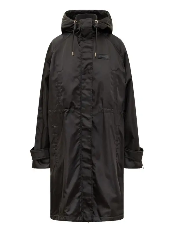 Pinko Delma Padded Coat With Hood - Black