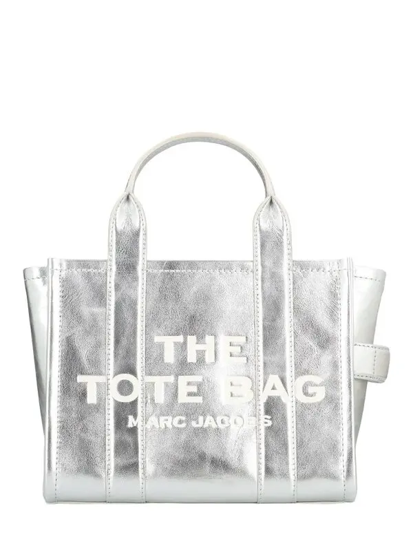 Marc Jacobs Small Metallic Leather Tote - Silver