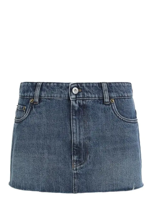 Miu Miu Denim Mini Skirt - Navy