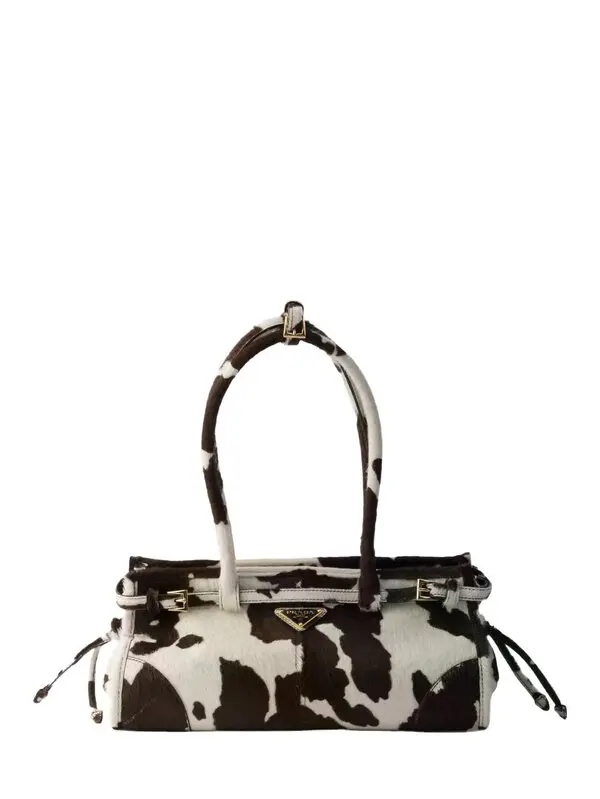 Prada Medium Printed Bonnie Tote Bag - White