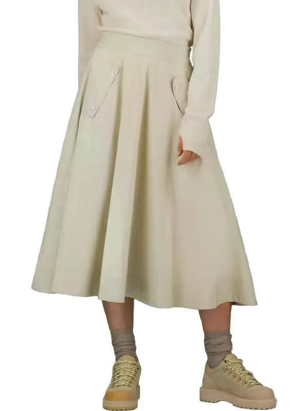 Herno Pleated A-line Skirt With Pockets - Neutrals