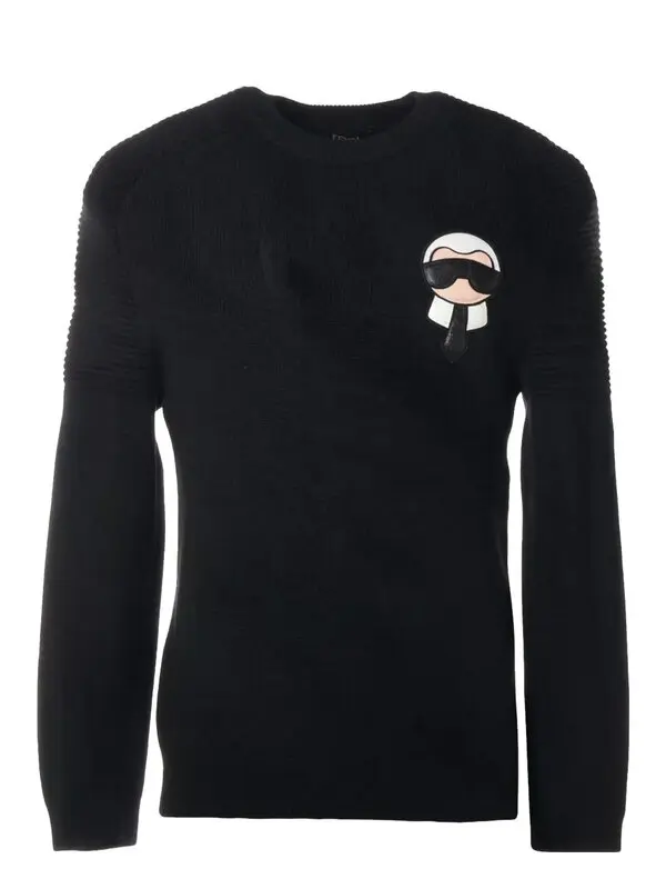 Fendi X Karl Lagerfeld 2018 Logo Sweater - Black