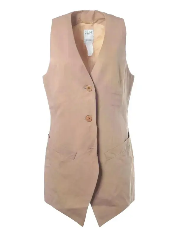 Celine 2000s Button-down Waistcoat - Neutrals