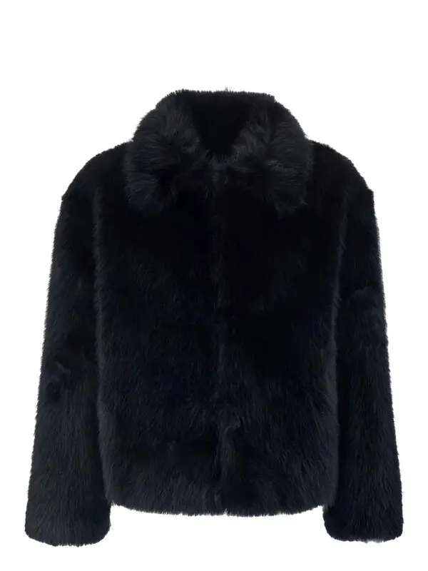 TONYWACK Faux-fur Long-sleeve Jacket - Black