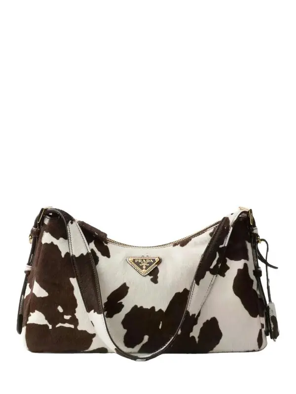 Prada Medium Aimèe Printed Shoulder Bag - White