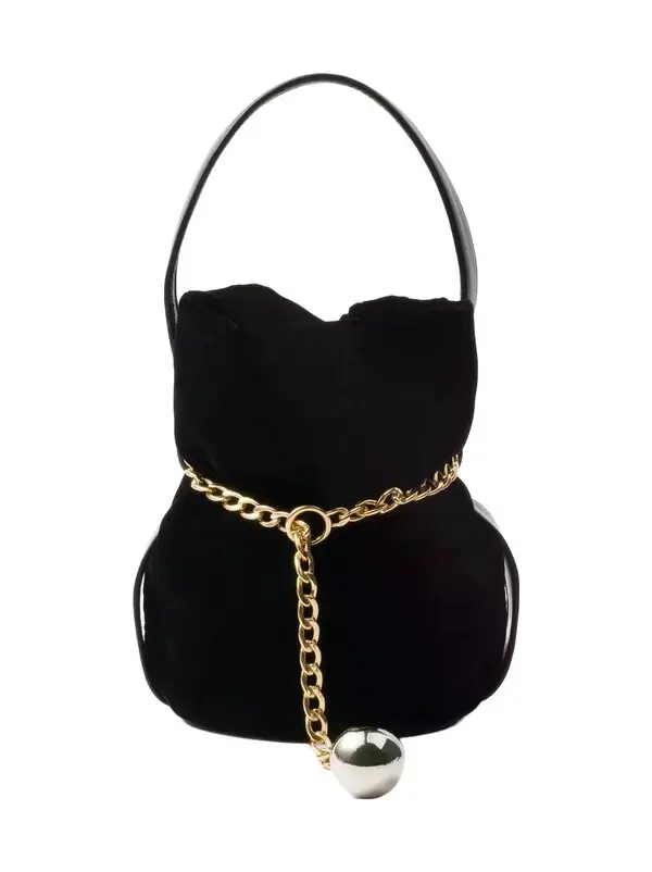 Prada Mini Chain Bucket Bag - Black
