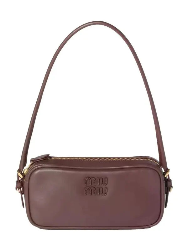 Miu Miu Leather Mini Pouch - Brown