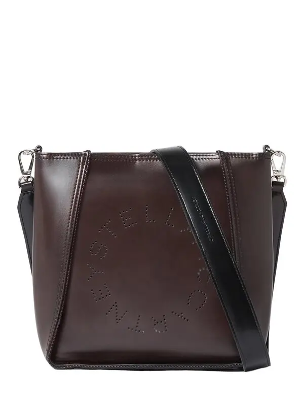 Stella McCartney Logo Square Crossbody Bag - Black/brown