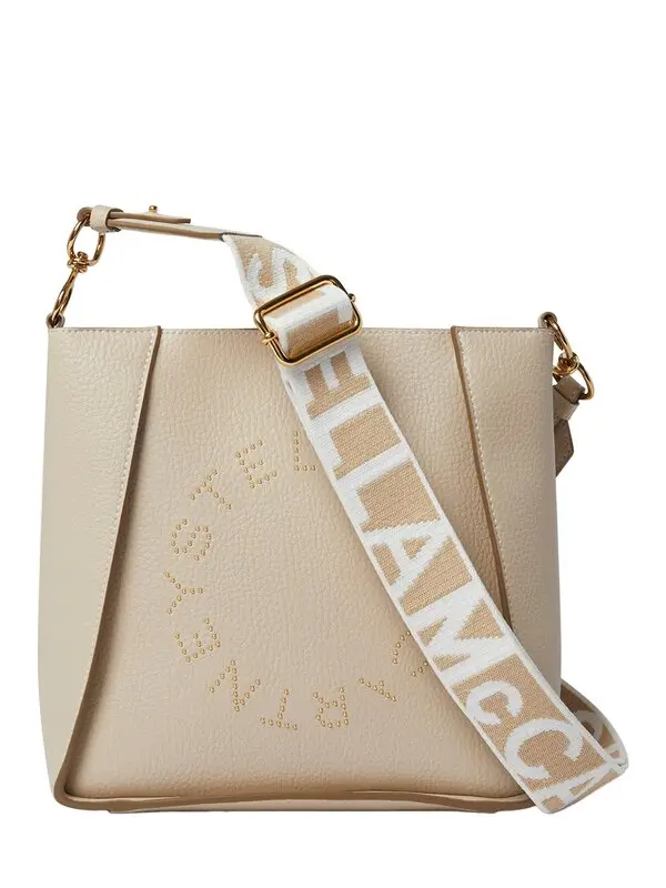 Stella McCartney Logo Square Crossbody Bag - Cream