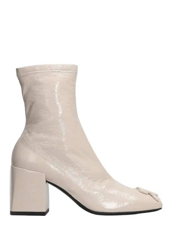 COURREGES High Heel Ankle Boots - Beige