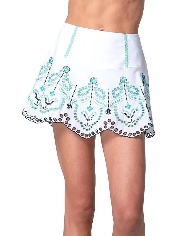 Lucky In Love Eyelet You Win Skirt - White