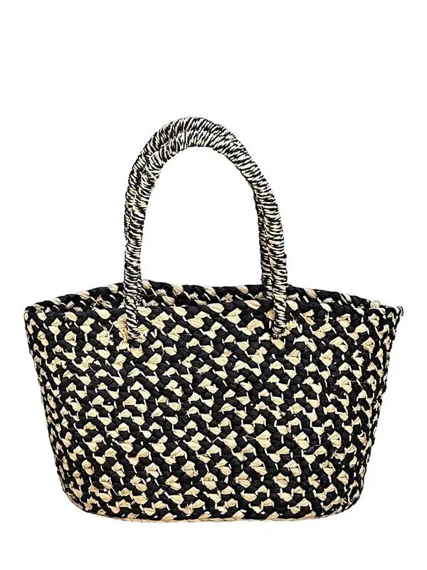 INDEGO AFRICA Braided Raffia Tote Bag - Natural