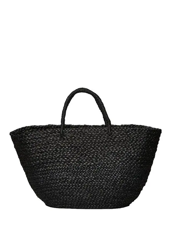 INDEGO AFRICA Braided Raffia Day Bag - Black