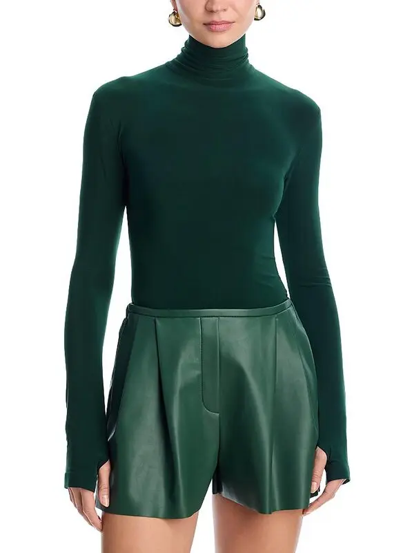 Norma Kamali Turtleneck Top - Dark Emerald