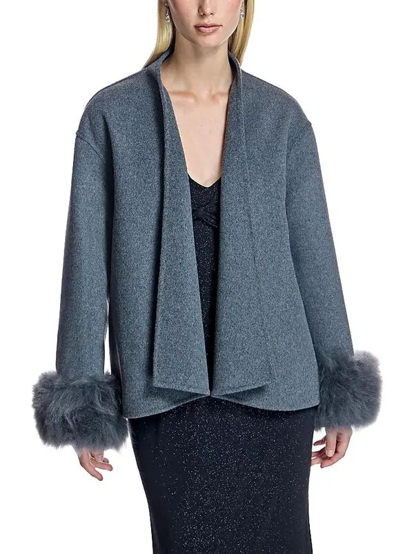 MAXIMILIAN Wool Jacket - Grey/grey