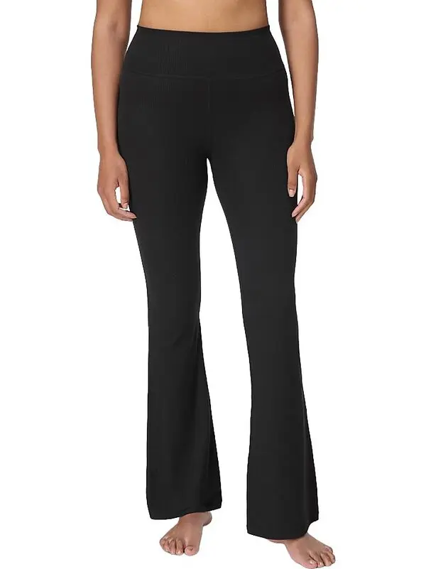 Sweaty Betty Glow Flex Rib Flare Pants - Black
