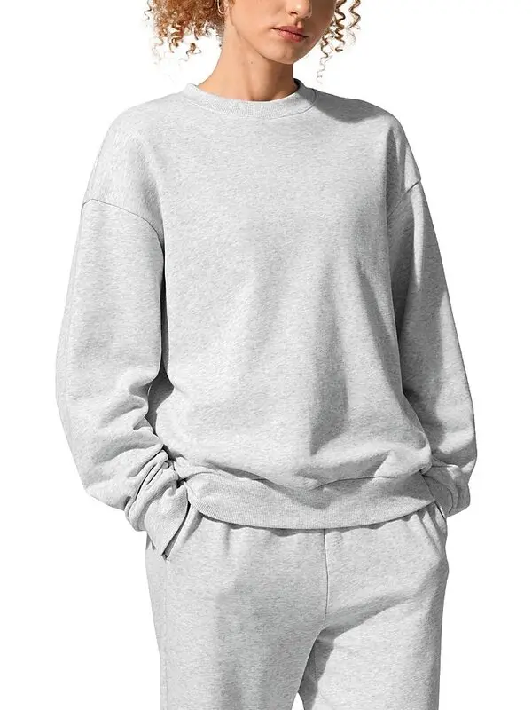 Lilysilk Crew Neck Sweatshirt - Heather-grey