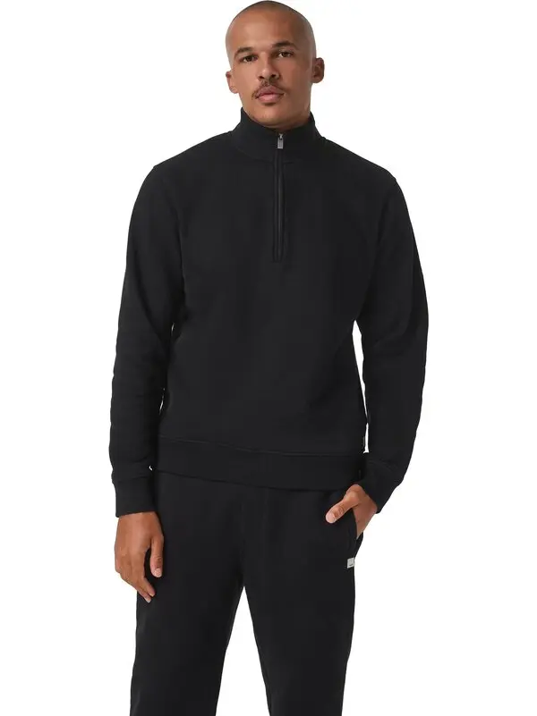 Vuori Seaside Half Zip Jacket - Black