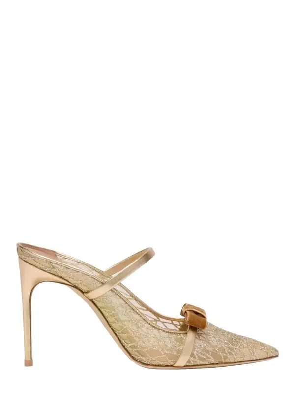 MALONE SOULIERS 90mm Aurora Heeled Mules - Gold