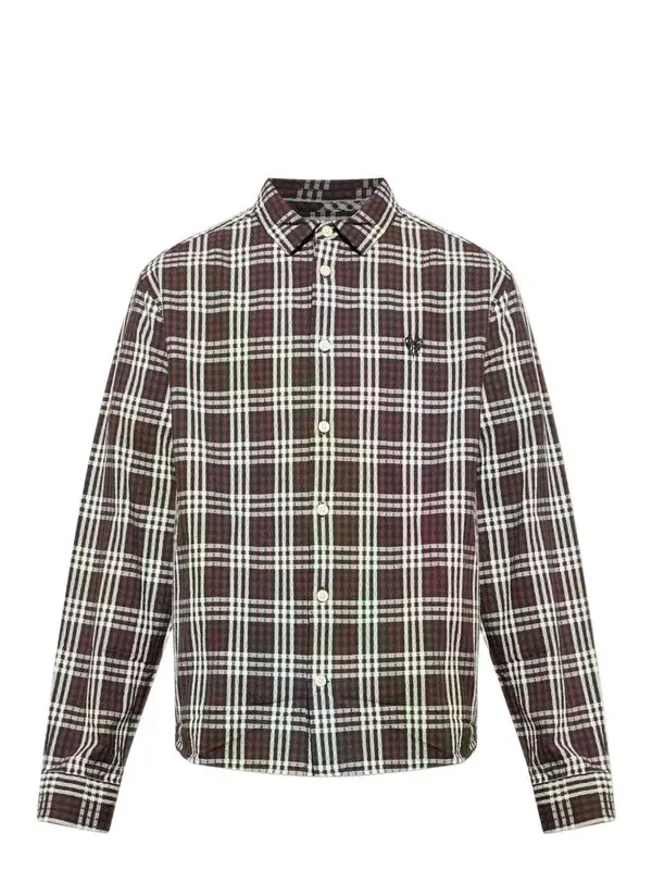 ALLSAINTS Santiago Checked Long-sleeve Shirt - Brown