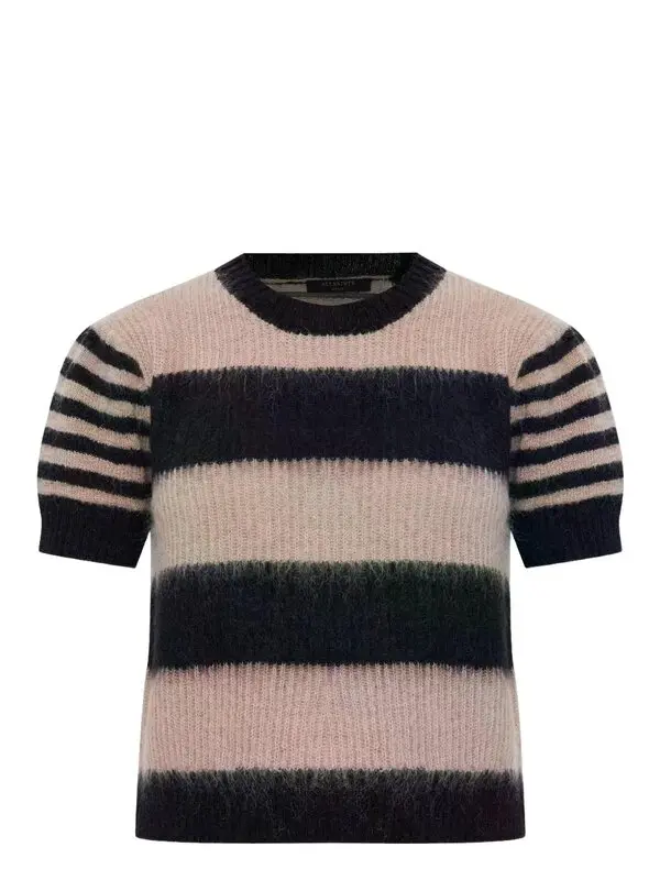 ALLSAINTS Clem Striped Knit Top - Black