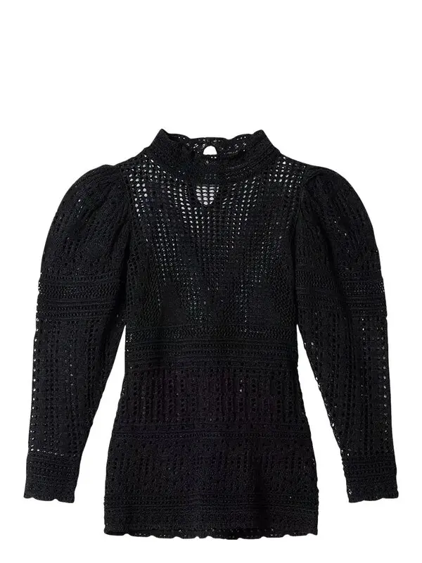 Isabel Marant Dahara Openwork Blouse - Black