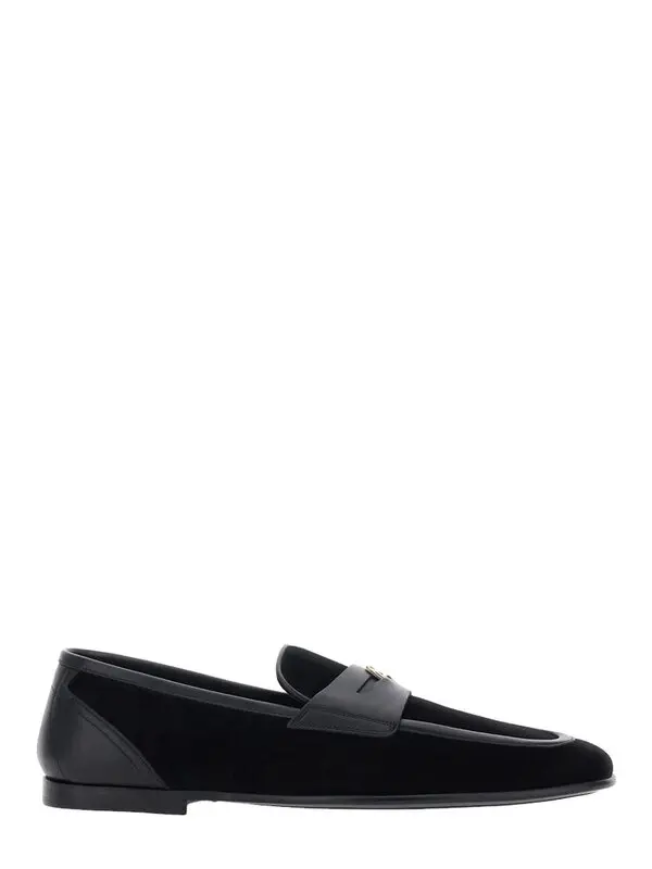 Dolce & Gabbana Ariosto Loafers With Dg Logo - Black