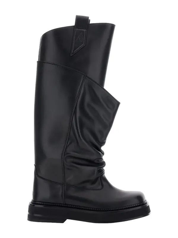 Attico Passeggiata Leather Boots - Black