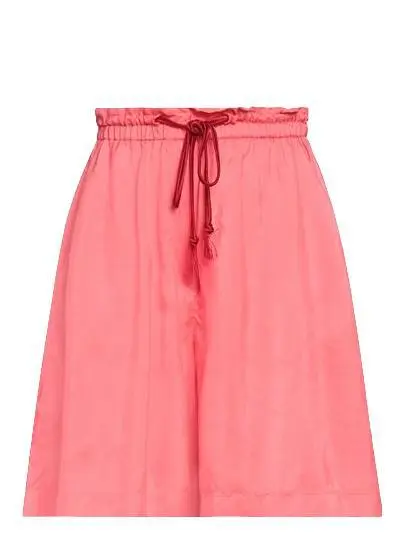 FORTE_FORTE Satin Bermuda Shorts - Coral