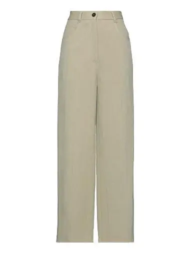 FORTE_FORTE Wide-leg Striped Pants - Sage Green