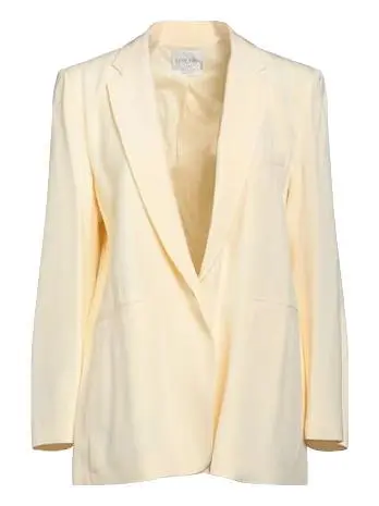 FORTE_FORTE Plain Weave Single-breasted Blazer - Yellow
