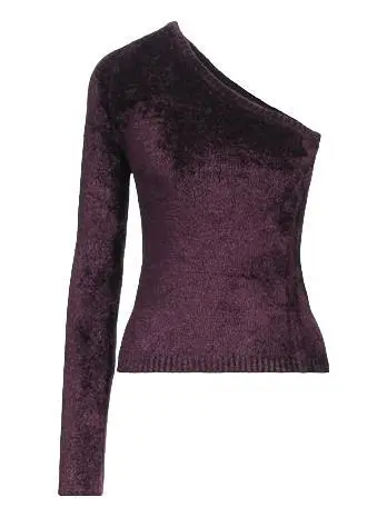 FORTE_FORTE One-shoulder Knitted Top - Purple