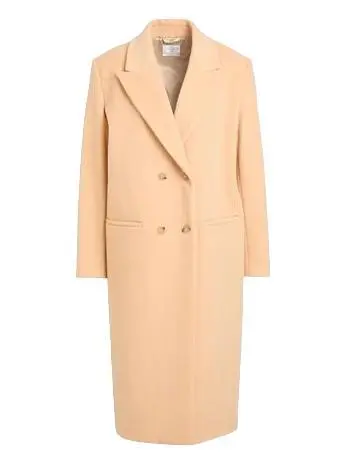 FORTE_FORTE Felted Double-breasted Coat - Beige