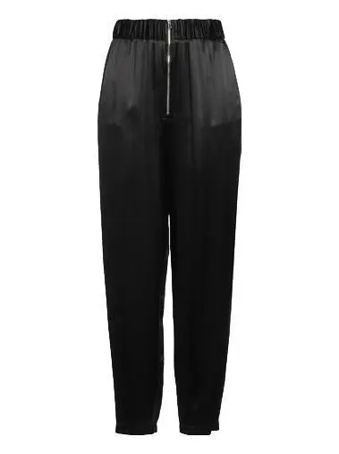 FORTE_FORTE Tapered Satin Pants - Black