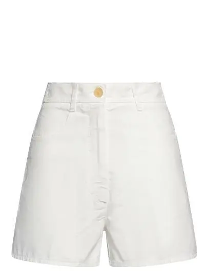 FORTE_FORTE Woven Bermuda Shorts - White