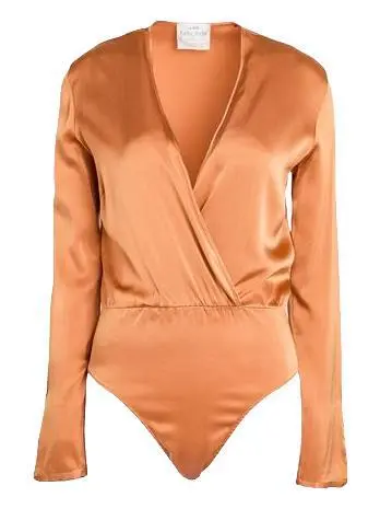 FORTE_FORTE Satin Bodysuit - Beige