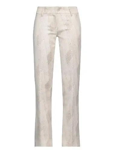 FORTE_FORTE Straight-leg Pants With Jacquard Detail - White