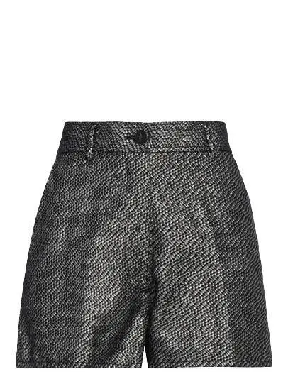 FORTE_FORTE Woven Wide Leg Shorts - Black