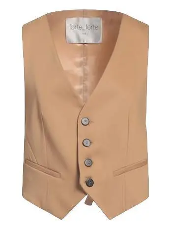 FORTE_FORTE Tailored Vest - Beige