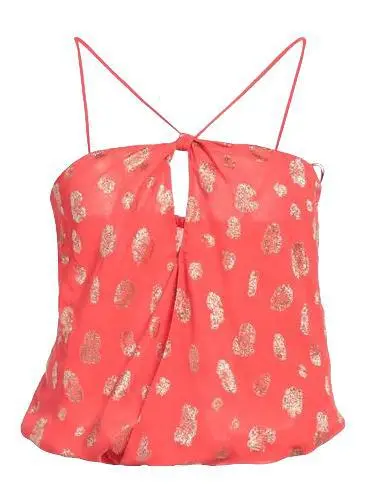 FORTE_FORTE Coral Jacquard Crop Top - Red