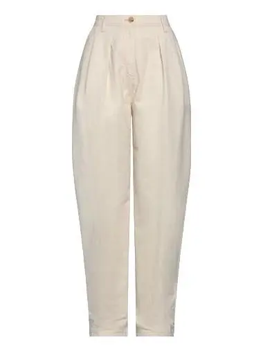 FORTE_FORTE Tapered Cotton Pants - White
