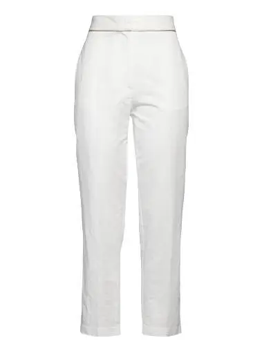 FORTE_FORTE Cotton And Linen Pants - White