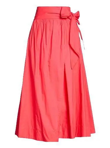 FORTE_FORTE Midi Wrap Skirt - Red