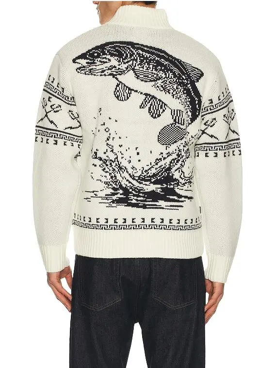 DARK SEAS Old Timer Zip-up Sweater - Off White