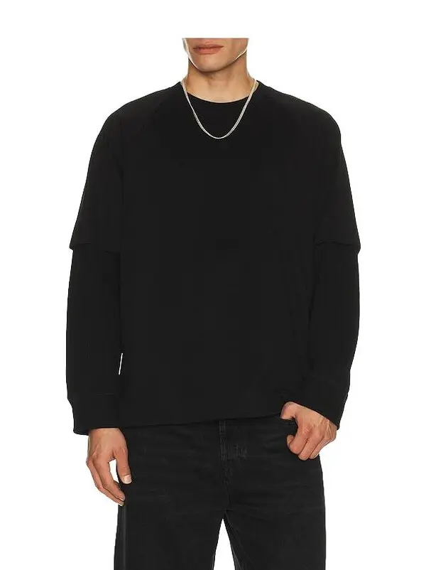 Helmut Lang Double Layer Waffle T-shirt - Black
