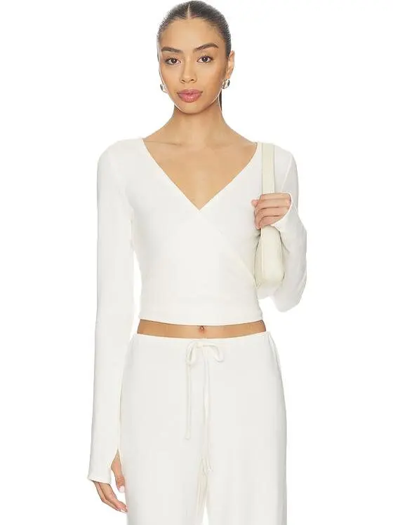 WELLBEING + BEINGWELL Reed Wrap Top - Blanc White