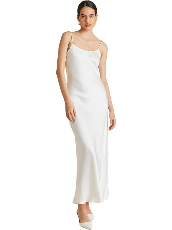 Olivia Von Halle Olympia Pearl Slip Dress - Ivory