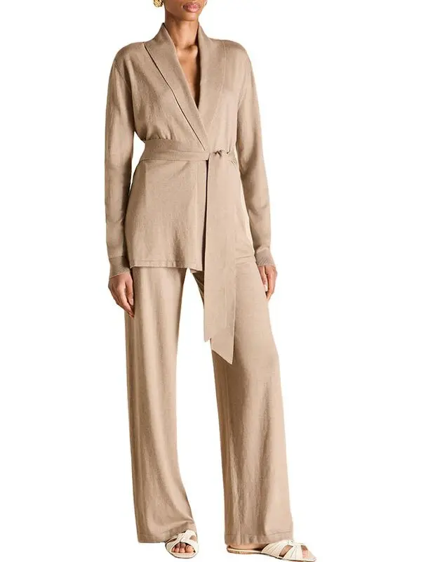 Olivia Von Halle Caro Dallas Knitwear Set - Beige